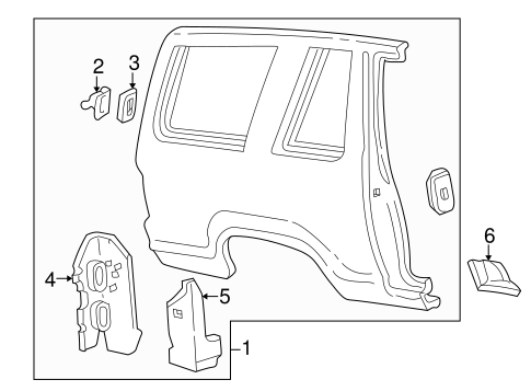 Quarter Panel & Components for 2001 Ford Explorer Sport | Ford Parts ...