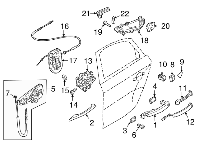 2015-2017 Audi Handle Molding 8R0-837-240-2ZZ | OEM Parts Online