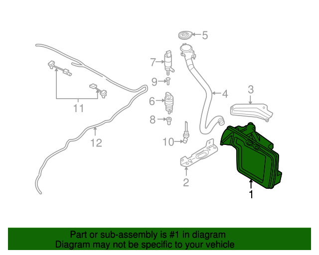 61677179453 - 2004-2010 BMW Washer Reservoir (61-67-7-179-453) | BMW of ...