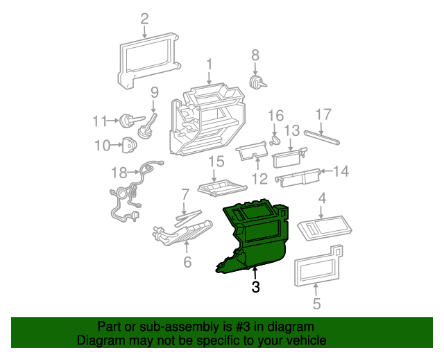 19300081 - Heater Case - 2003-2024 GM | World Parts Direct