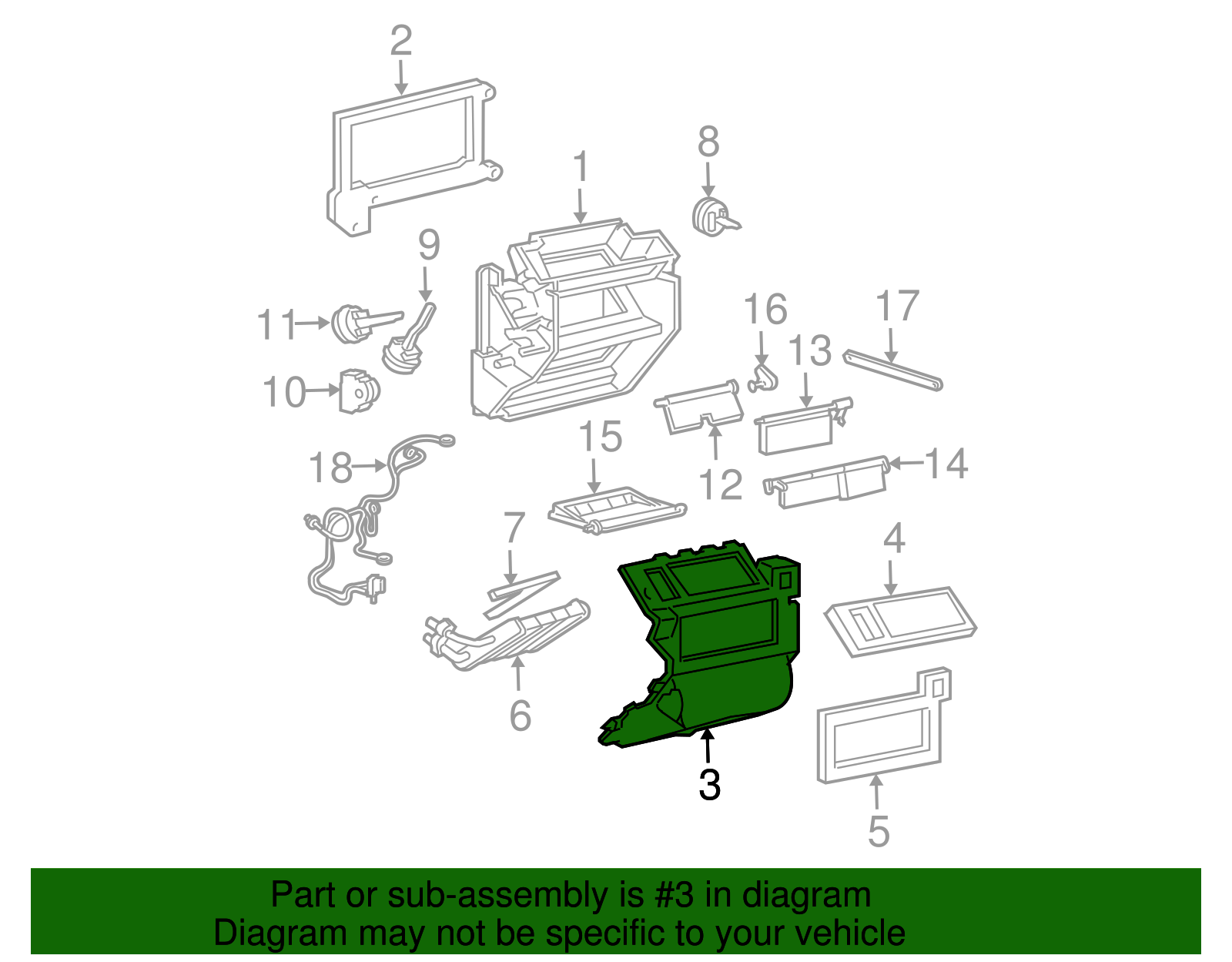 2003-2025 GM Heater Case 19300081 | GM Parts Center