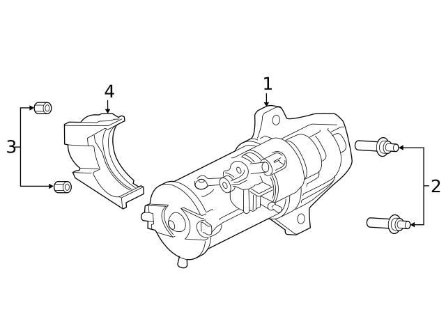 KB3Z-11002-C - Starter 2019-2023 Ford Ranger | Ford Parts Direct