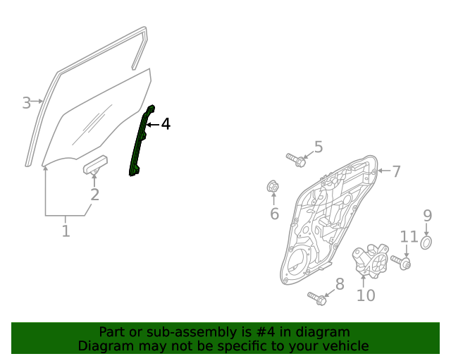 83550-K0000 - Guide Channel 2020-2023 Kia Soul | Kia.Parts Store