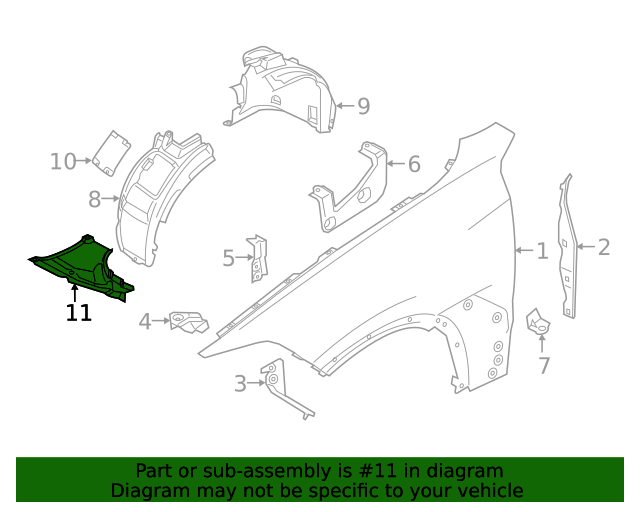 2020-2022 BMW X6 Fender Liner Extension 51-75-7-453-928 ...