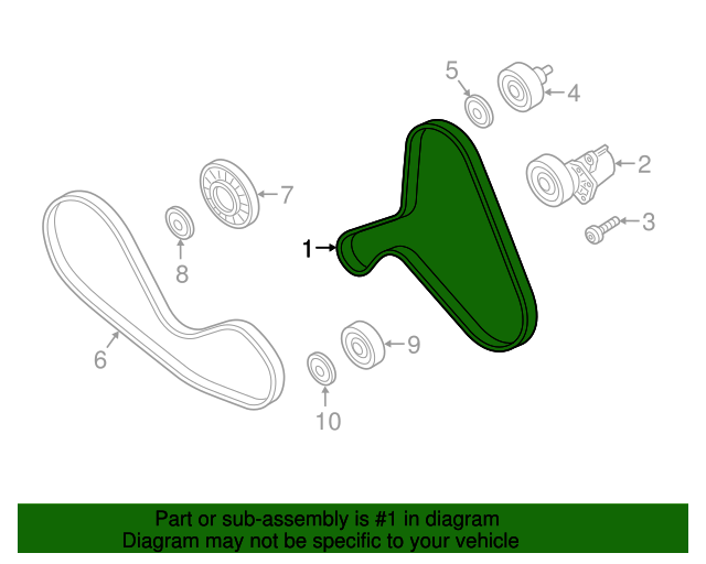 2017-2024 Porsche Serpentine Belt 9A7-903-137-10 | OEM Vehicle Parts