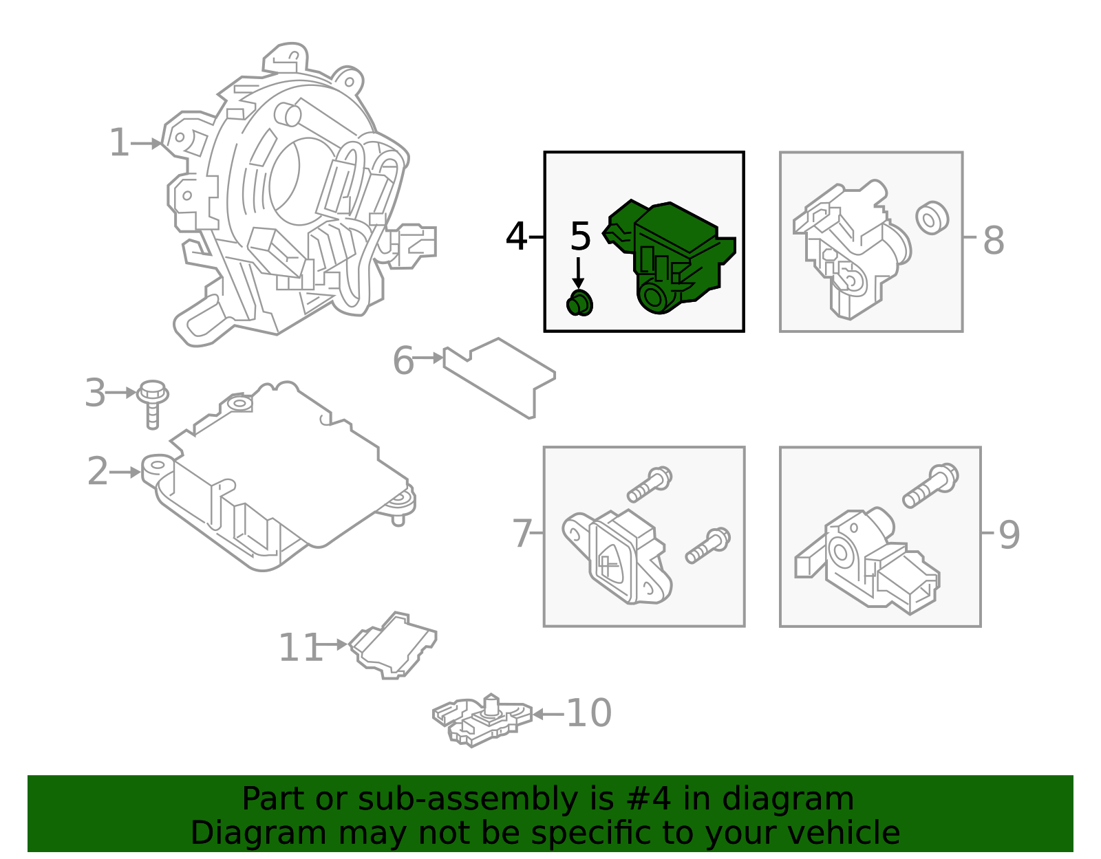 2015-2019 Nissan Ft Impact Sensor 98581-9GE9A | Burien Nissan Parts