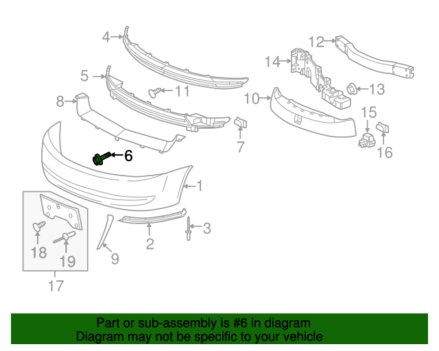 1995-2021 GM Fender Liner Bolt 11570498 | TascaParts.com