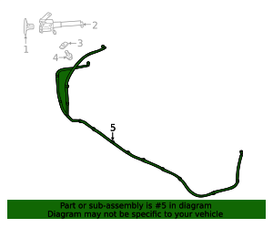 2022-2024 Mitsubishi Washer Hose 8264A436 | Mitsubishi Parts Warehouse
