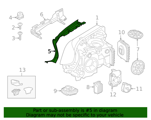 Genuine BMW 63-11-9-879-640 | Headlamp Assembly Gasket | FREE Shipping ...