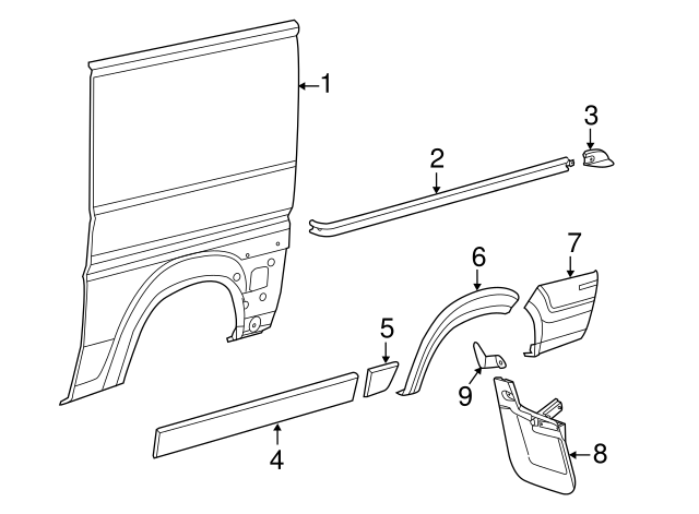 2014-2018 Ram Sill Molding - Driver's Side (LH) 1ZT40LAHAA | TascaParts.com