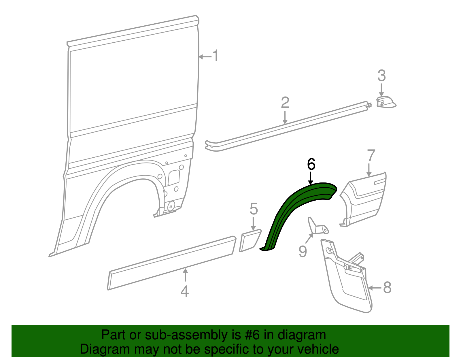 2019-2025 Ram Molding 5LP19JXWAC | Mopar Parts Canada