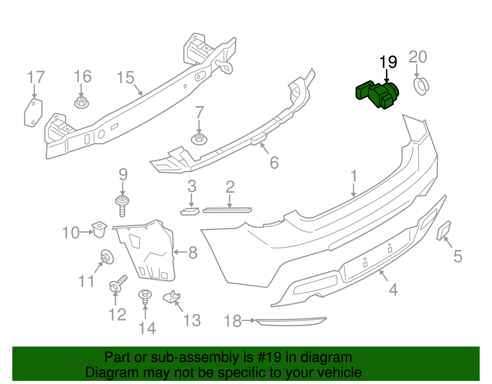 66209261587 - 2014-2021 BMW Park Sensor (66-20-9-261-587) | BMW of ...