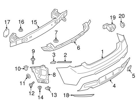 Bumper & Components - Rear for 2015 BMW 228i xDrive | BMWPartsDirect.com