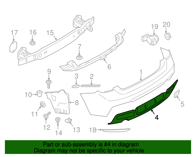 2014-2021 BMW Valance Panel 51128055572 | OEM Parts Online