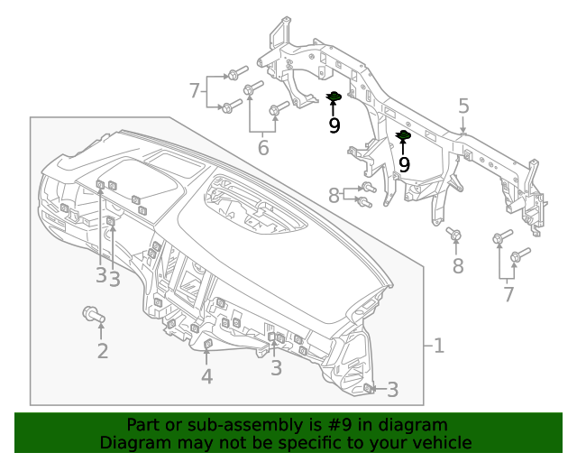 1999-2022 Volvo Reinforced Beam Nut 945626 | TascaParts.com