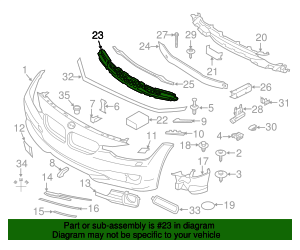 51117266190 - 2012-2015 BMW Bumper Impact Absorber (51-11-7-266-190 ...