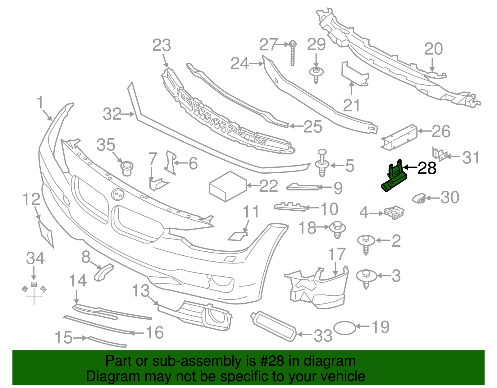 51117266194 - 2012-2021 BMW Bracket (51-11-7-266-194) | BMW of South ...