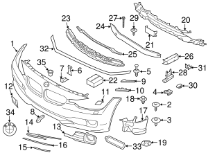 51117293085 - 2012-2015 BMW Bumper Cover (51-11-7-293-085) | BMW of ...