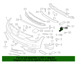 51117266193 - 2012-2021 BMW Bracket (51-11-7-266-193) | BMW of South ...