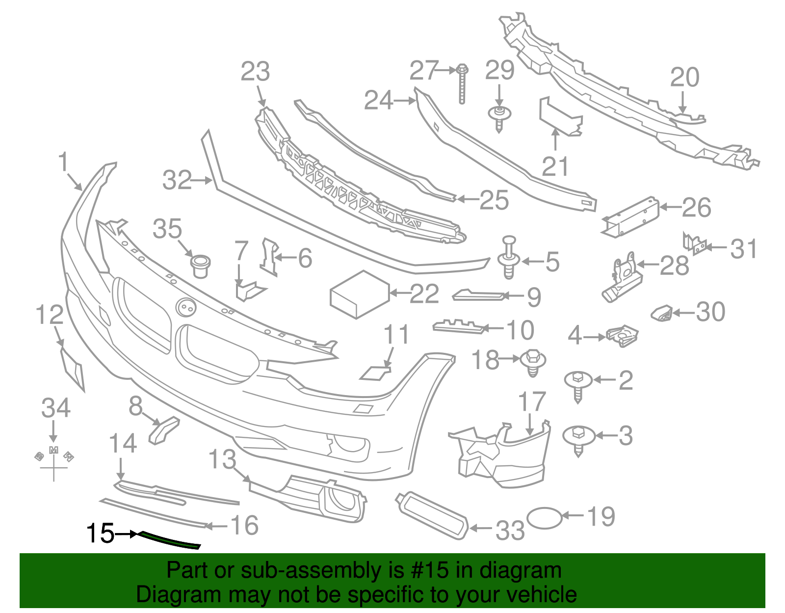 51117296373 - 2012-2015 BMW Finish Molding (51-11-7-296-373) | BMW of ...