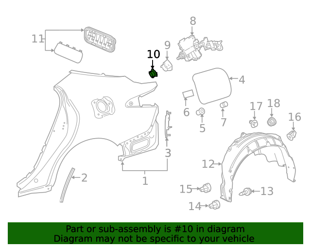2018-2024 Toyota Lock Assembly Spacer 77379-06010 | Toyota Parts Center