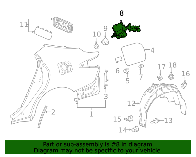 2018-2021 Toyota Lock Actuator 77030-06020 | Toyota Parts of Bedford