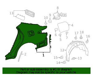 61601-06320 - Quarter Panel 2018-2024 Toyota Camry | Longo Toyota Parts