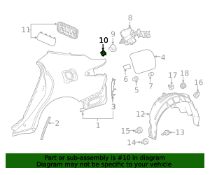 2018-2025 Toyota Lock Assembly Spacer 77379-06010 | Toyota Parts Center