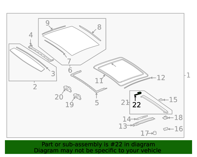 2021-2023 Mercedes-Benz Sunroof Cable 223-780-35-00 | AutoNationParts.com