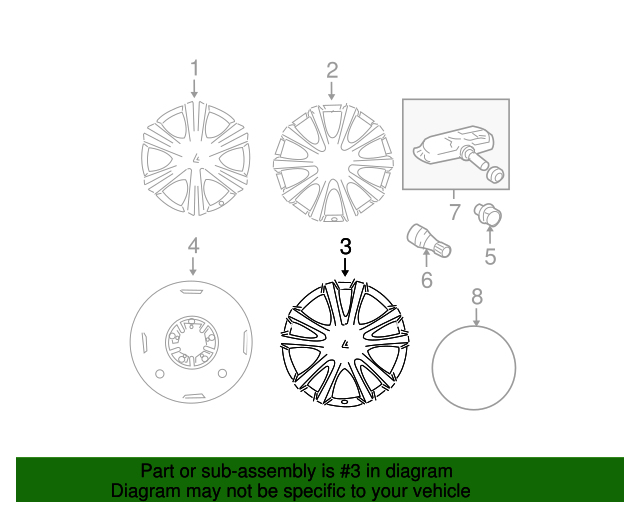 4261A-53180 - Wheel Styled - 2009-2010 Lexus | MyLexusParts