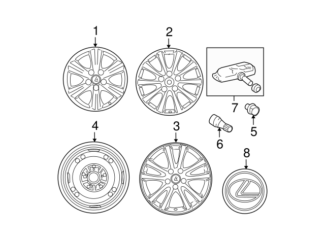 4261A-53220 - Wheel, Styled 2011-2013 Lexus | Lexus of Stevens Creek Parts