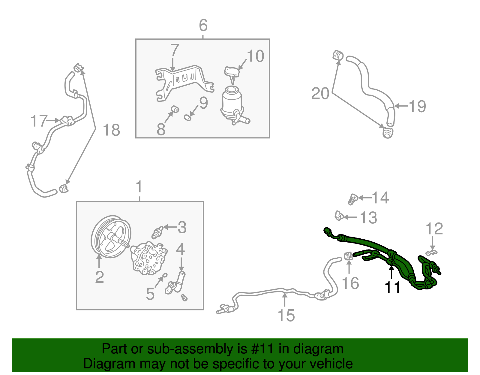44410-48160 - High-Quality Power Steering Pressure Hose for 2004-2007 ...