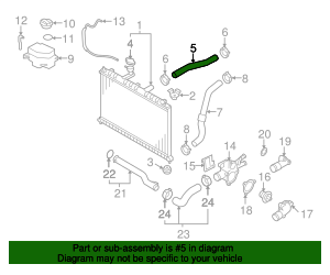 25411-1G000 - Upper Hose 2006-2011 Kia | Kia.Parts Store