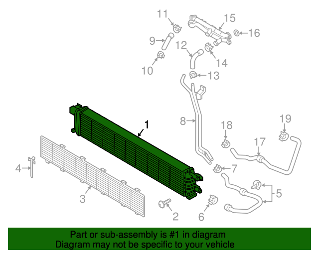 2013-2018 Audi Additional Radiator 4G0-145-804-D | Audi USA Parts