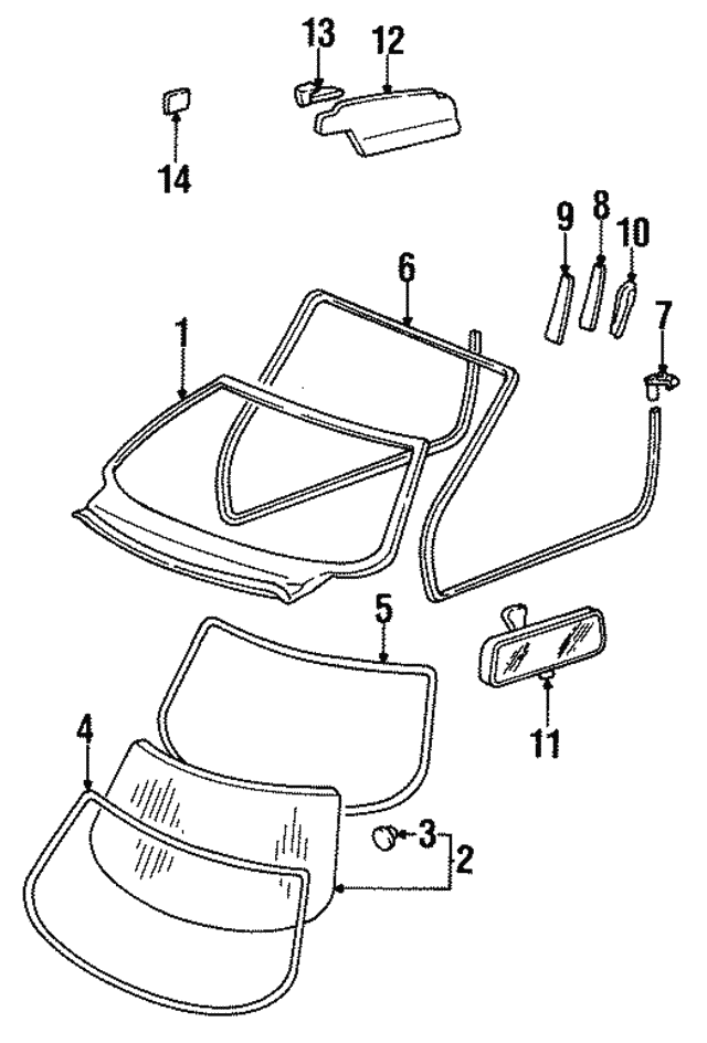 1995-1998 Porsche 911 Seal for windshield frame for Porsche 993 ...