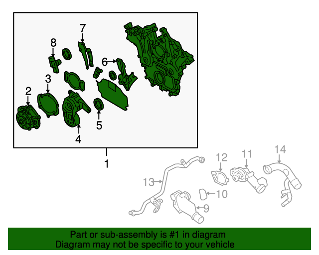 Genuine Water Pump for 12709178 | Over 30% Off All Genuine Saab Parts ...