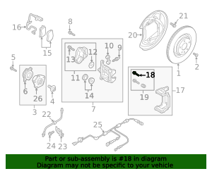 WHT-010-085 - Disc Brake Caliper Anchor Plate Bolt 1997-2023 Audi ...