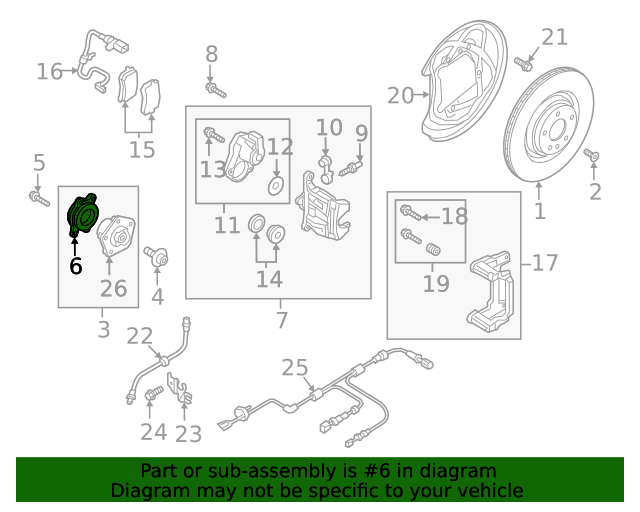 2017-2024 Audi Rear Wheel Bearing 8W0-407-625-J | Genuine Audi Parts