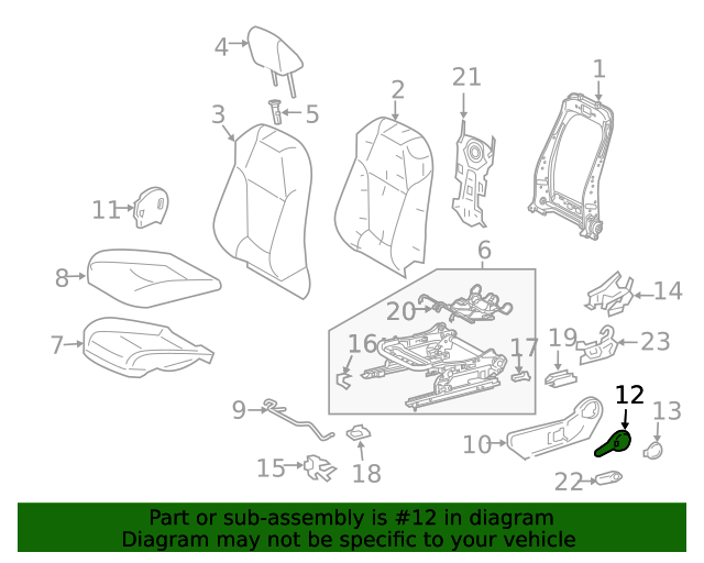 72526-0R050-C0 - Recline Handle - 2019-2021 Toyota | OEM Genuine Toyota ...