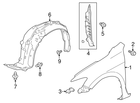 Fender & Components for 2013 Honda Accord | OEM Parts Online
