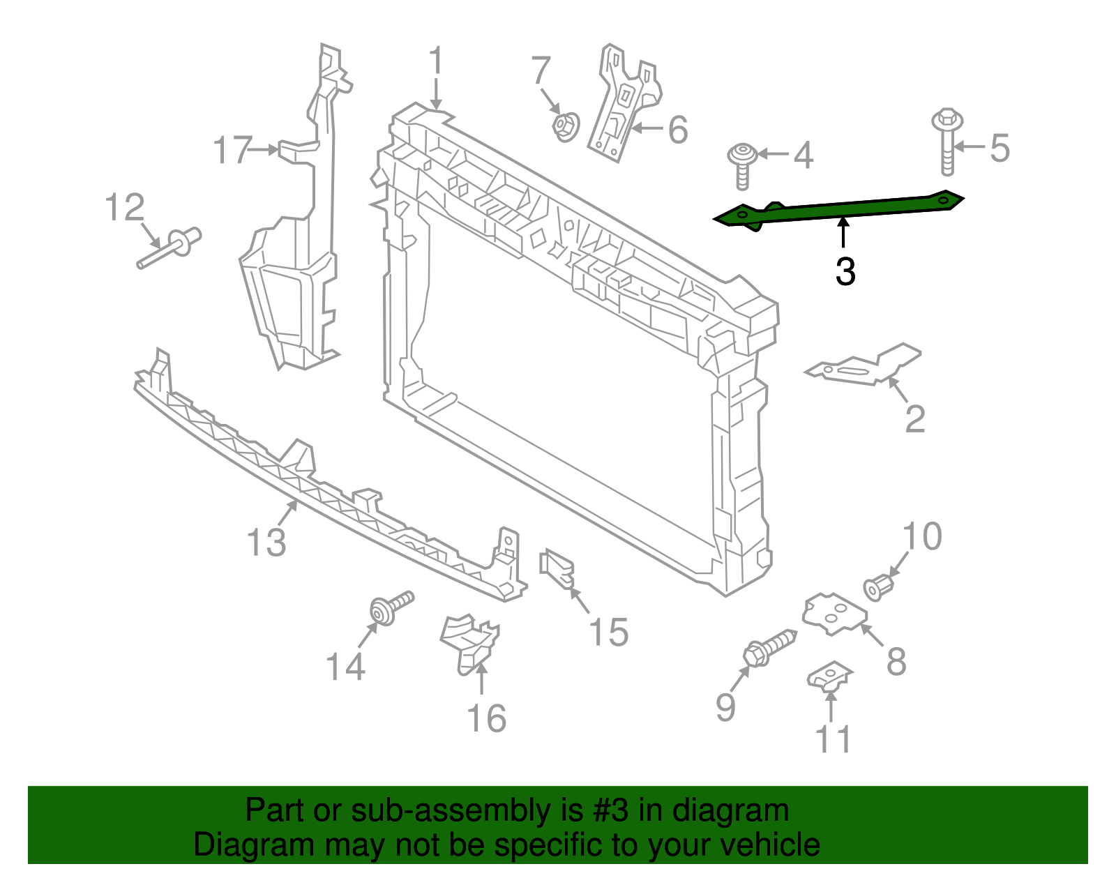 5G0-805-931 - High-Quality Radiator Support Panel Brace for 2015-2019 ...