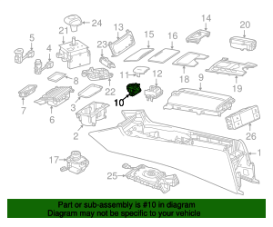 212-680-04-84 - Center Console Latch - 2010-2018 Mercedes-Benz | World ...