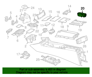 218-680-53-50 - Console Compartment 2012-2018 Mercedes-Benz ...