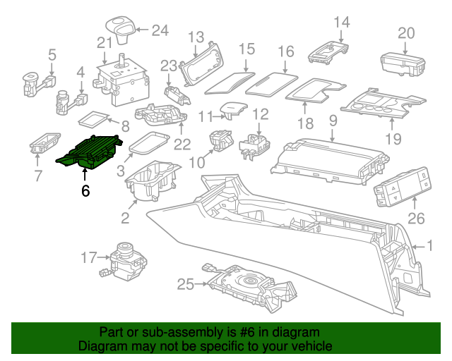 218-680-08-50-9051 - Console Compartment 2012-2018 Mercedes-Benz ...