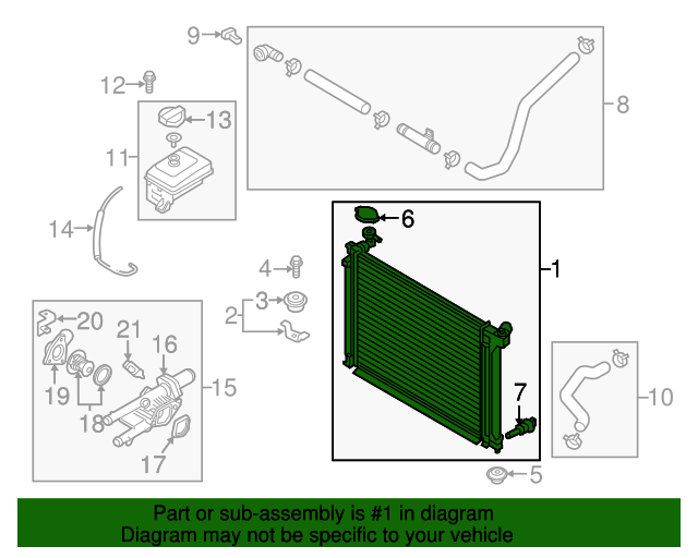 Genuine Radiator Assembly for 2015-2019 Hyundai Sonata | Part# 25310 ...