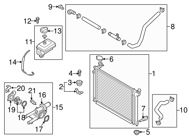 Genuine OEM Thermostat Cover Part# 25630-2GGA0 Fits 2015-2020 Hyundai ...