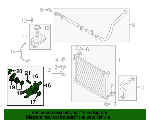 2015-2020 Hyundai Water Inlet Pipe 25600-2GGA5 | QuirkParts