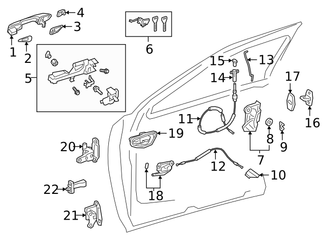 2019-2024 Lexus Handle, Outside 69220-33071-E2 | OEM Parts Online