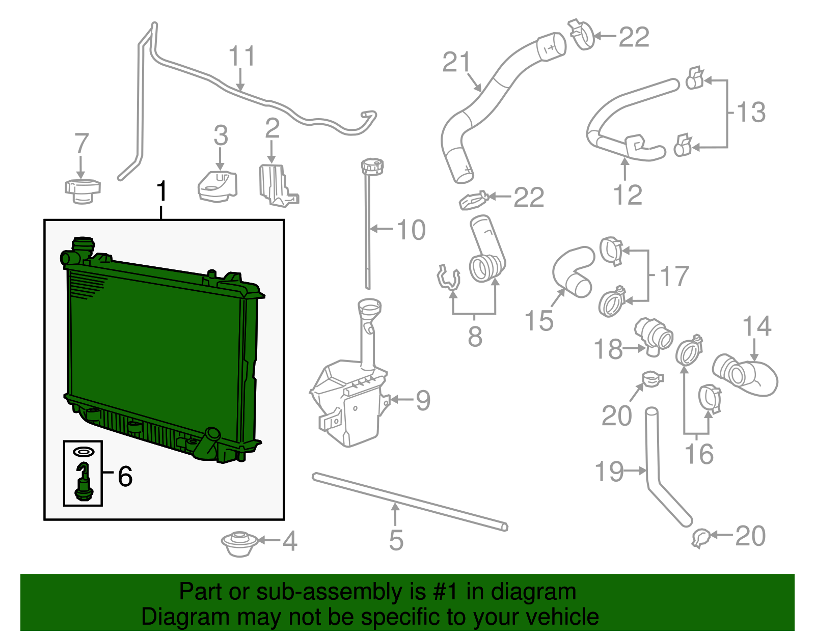 2012-2017 Chevrolet Radiator 92456751 | Partners Chevy