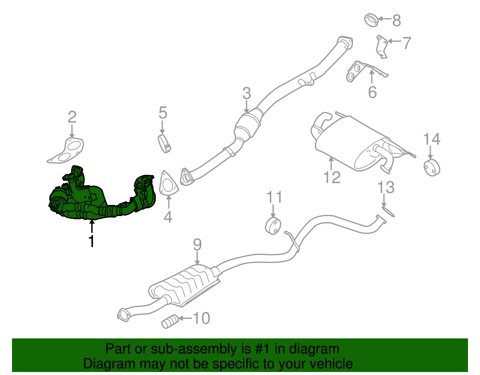 2012-2016 Subaru Crossover Pipe 44620AC780 | Subaru Parts Store